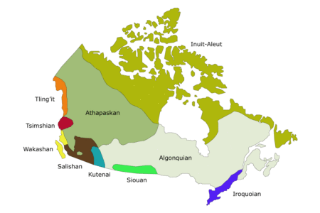 map-language-regions - Indigenous Awareness Canada Online Training